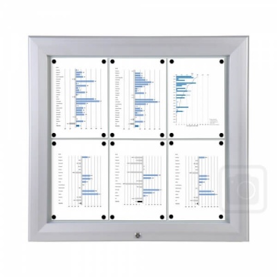 27 x A4 External Lockable Notice Board - Magnetic Back Panel - Braccio ...