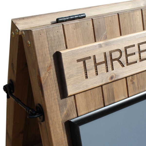 Grosvenor Premium Wooden A-board with Personalisation - Braccio.co.uk