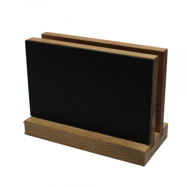Wooden Menu Holders with chalkboard - Braccio.co.uk