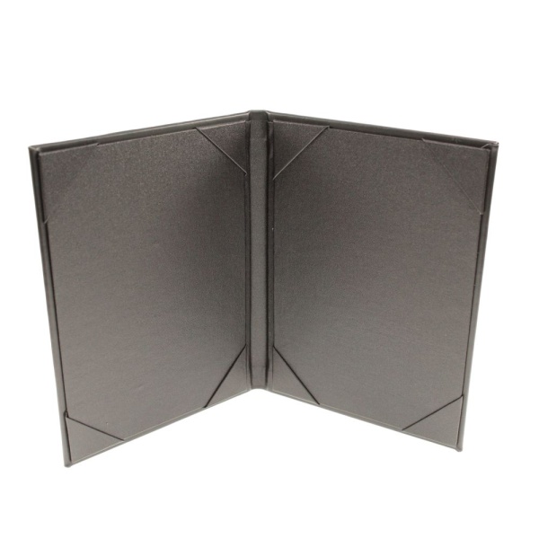A5 faux leather effect Menu Cover - Walsoken Menu Cover in Black ...