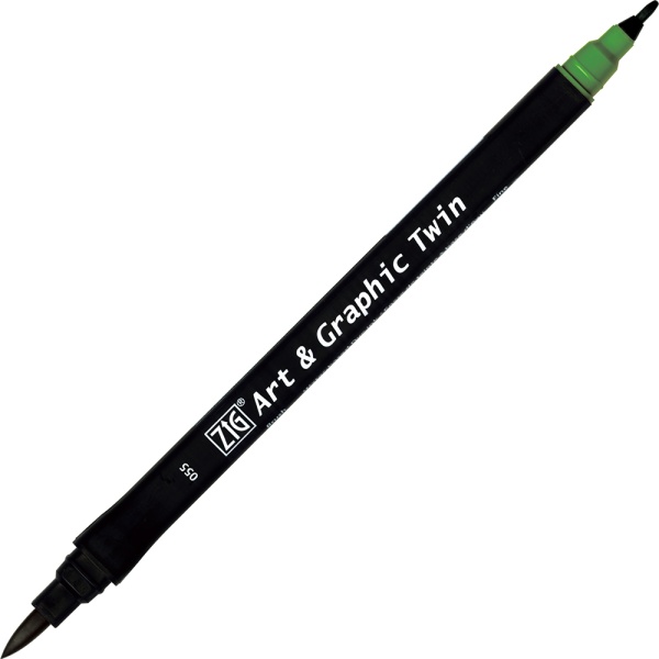 Zig Art & Graphic Twin Marker Pen - Deep Green - Braccio.co.uk
