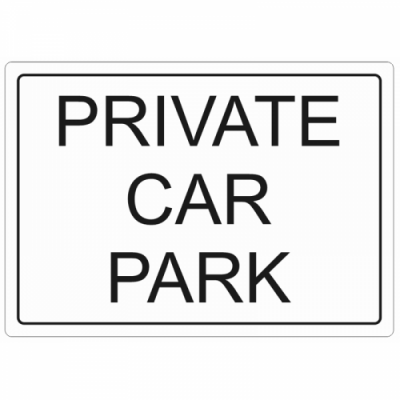 Sign Mahogany Frame - Car Park disclaimer - Braccio.co.uk