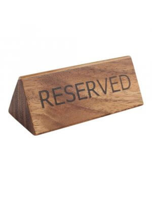 Reserved Table Signs - Braccio.co.uk