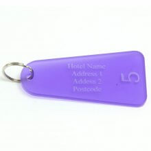 Chunky Crystal Clear Acrylic Key Fobs - Braccio.co.uk