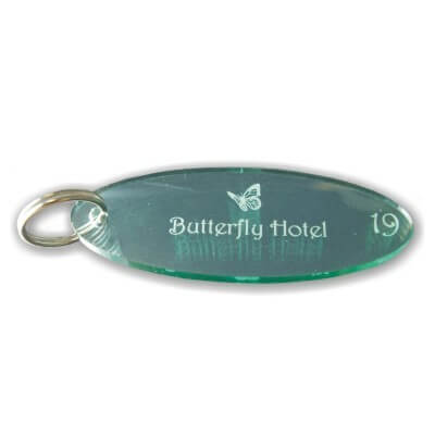 Crystal Clear Acrylic Key Fobs for Hotels & Guest Houses - Braccio.co.uk