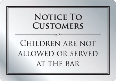 Brushed Silver Bar Signs, Weights & Measures, Legal Signage, - Braccio ...