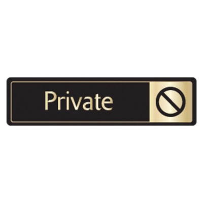 White on Black Aluminium Private Signs - Braccio.co.uk