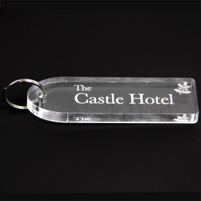 Chunky Crystal Clear Acrylic Key Fobs - Braccio.co.uk