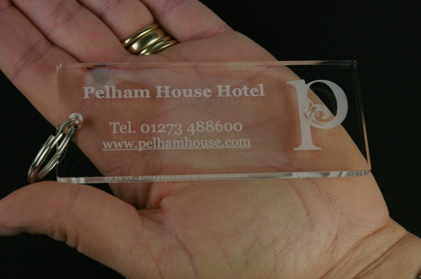 Chunky Crystal Clear Acrylic Key Fobs - Braccio.co.uk