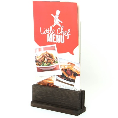 Natural Chunky Wooden Menu Holders - Braccio.co.uk