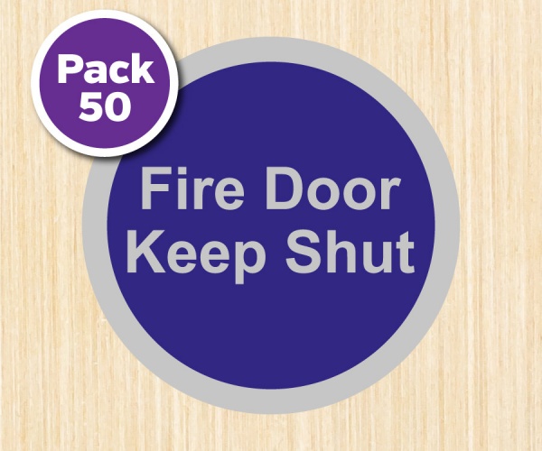 Fire Door Disc Signs - Fire Door Keep Shut 25 Sign Pack - Braccio.co.uk