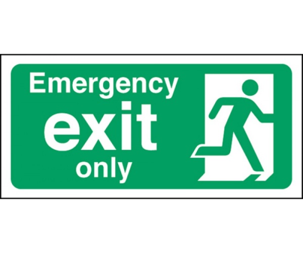 Push Bar To Open - Emergency Escape Signs 1.2mm Semi Rigid Plastic ...