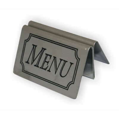 Curved Stainless Steel Menu Holders - Braccio.co.uk