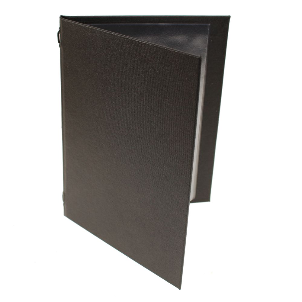 A5 Menu Cover - Clarkson Menu Cover in Black - Braccio.co.uk