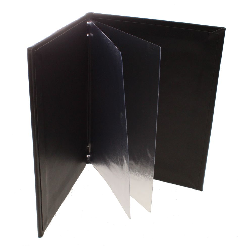 A5 faux leather effect Menu Cover - Walsoken Menu Cover in Black ...