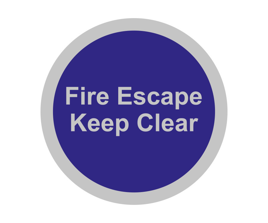 Fire Door Disc Signs - Fire Escape Keep Clear - Braccio.co.uk