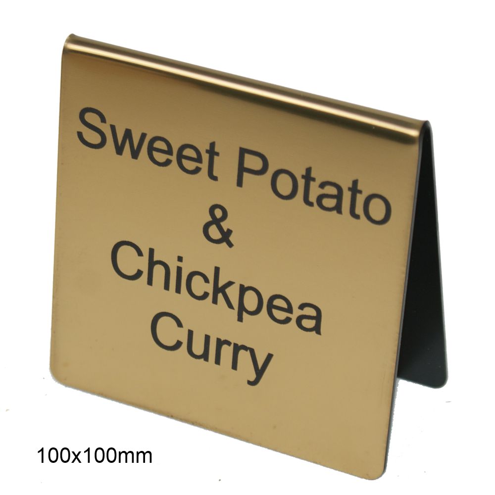Engraved Tent Sign for Easy Labelling of Products/Food/Drink - Braccio ...