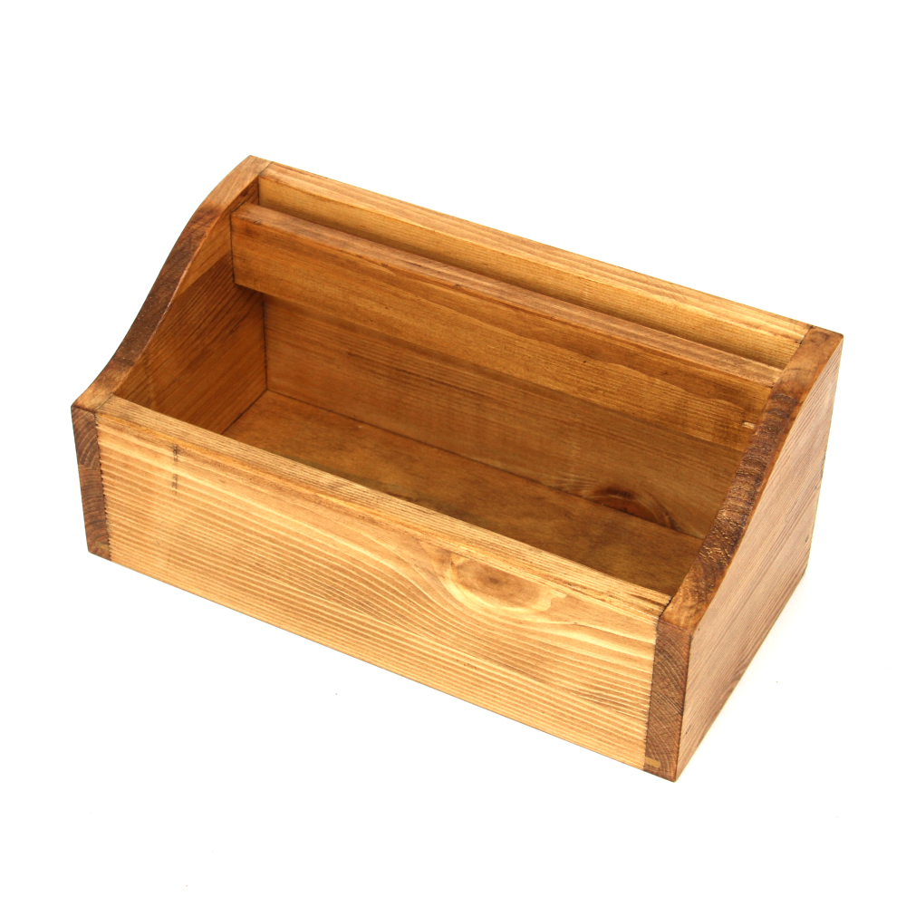 Rustic Wooden Condiment Box - Braccio.co.uk