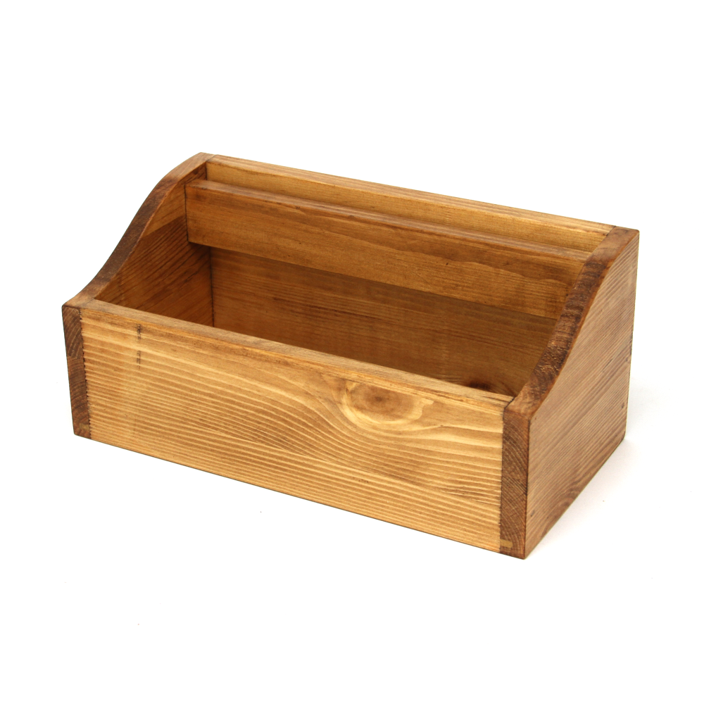 Rustic Wooden Condiment Box - Braccio.co.uk