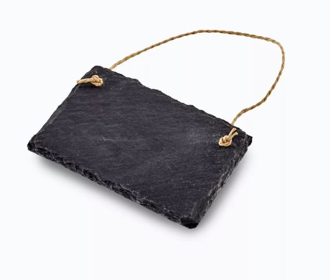 Slate Chalkboard Tags, Landscape with String - Braccio.co.uk