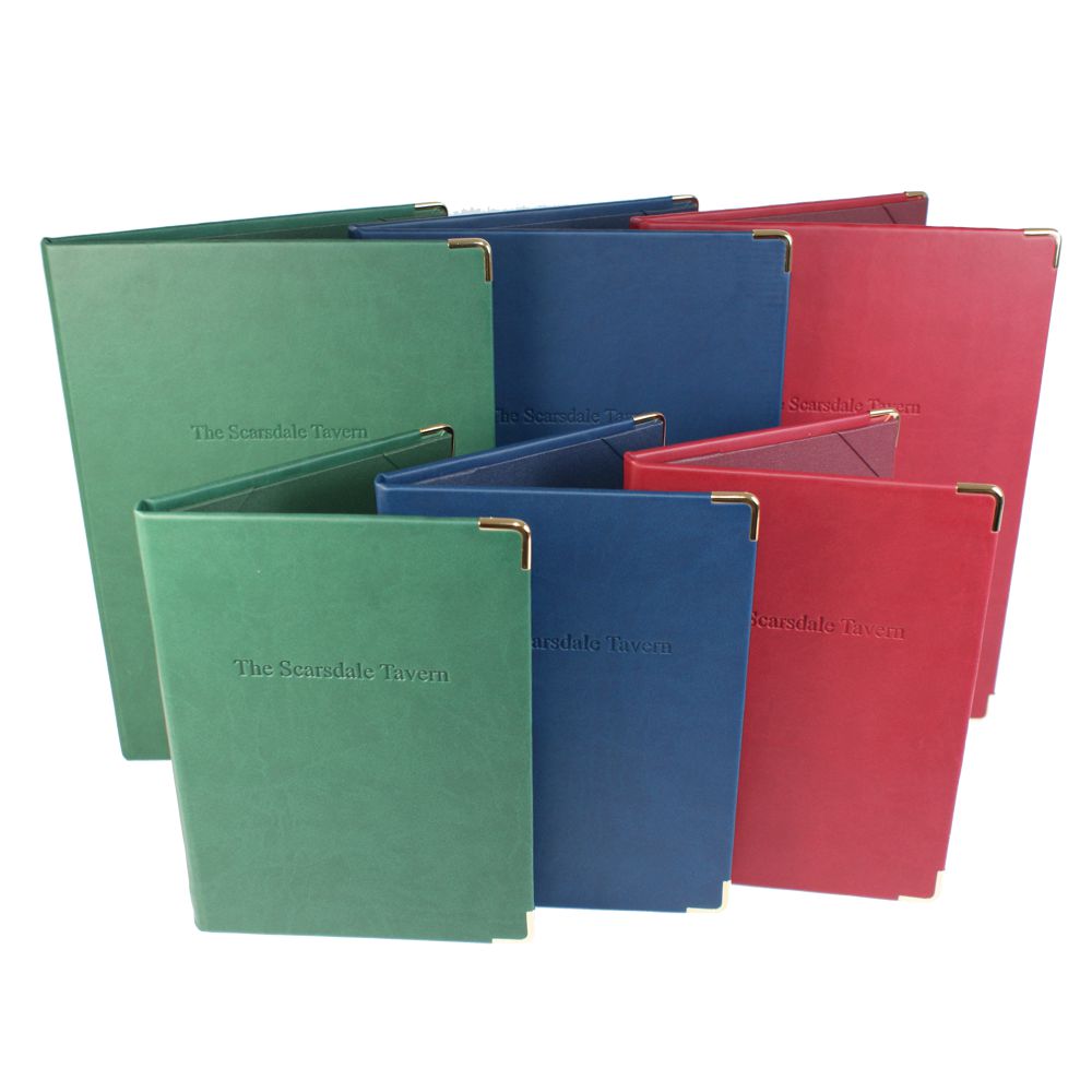 A4 faux leather effect Menu Cover - Walsoken Menu Cover - Braccio.co.uk