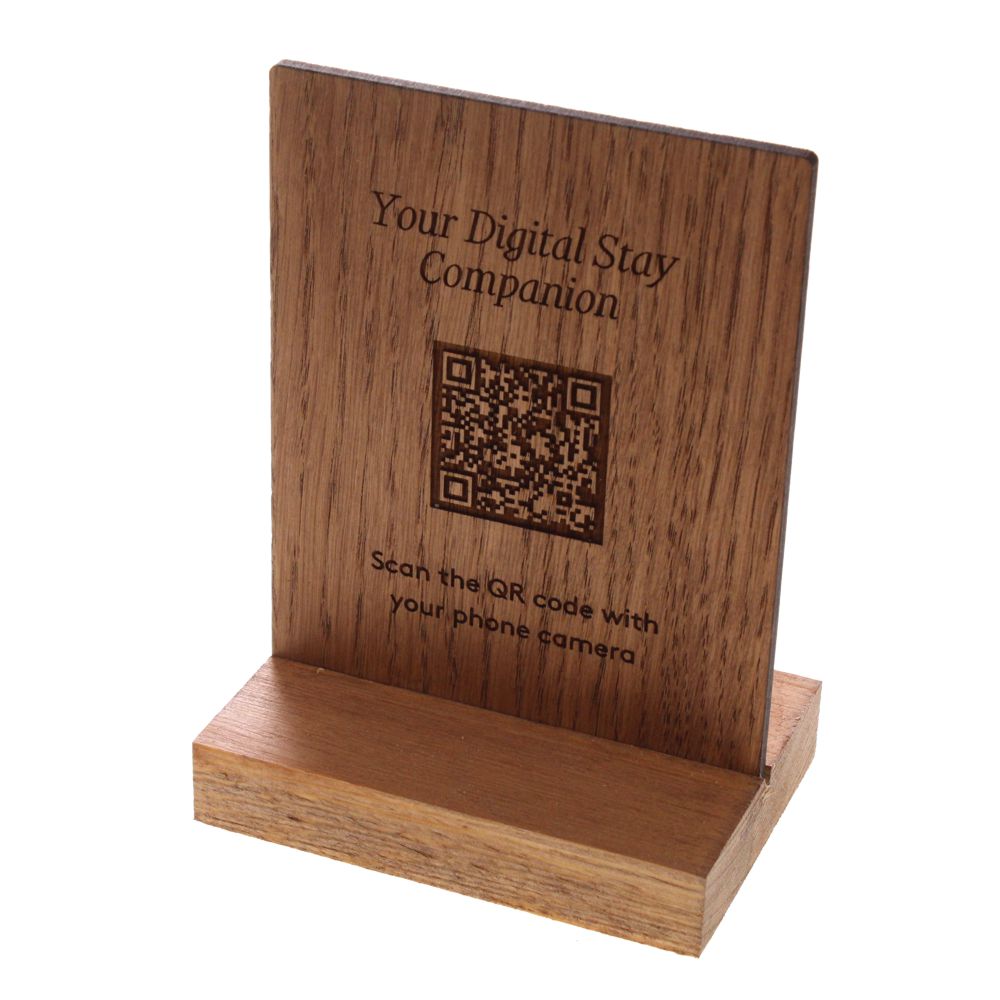 Wooden Laser Engrave Table Top Sign - Braccio.co.uk