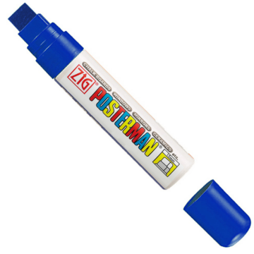 Dark Blue Posterman Waterproof Pen - 15mm Nib - Braccio.co.uk