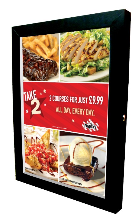 Black Illuminated Menu Cases & Menu Boxes - Braccio.co.uk
