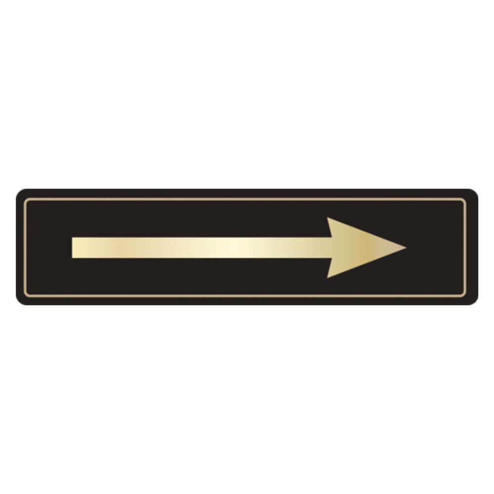Black & Gold Aluminium Arrow Signs - Braccio.co.uk