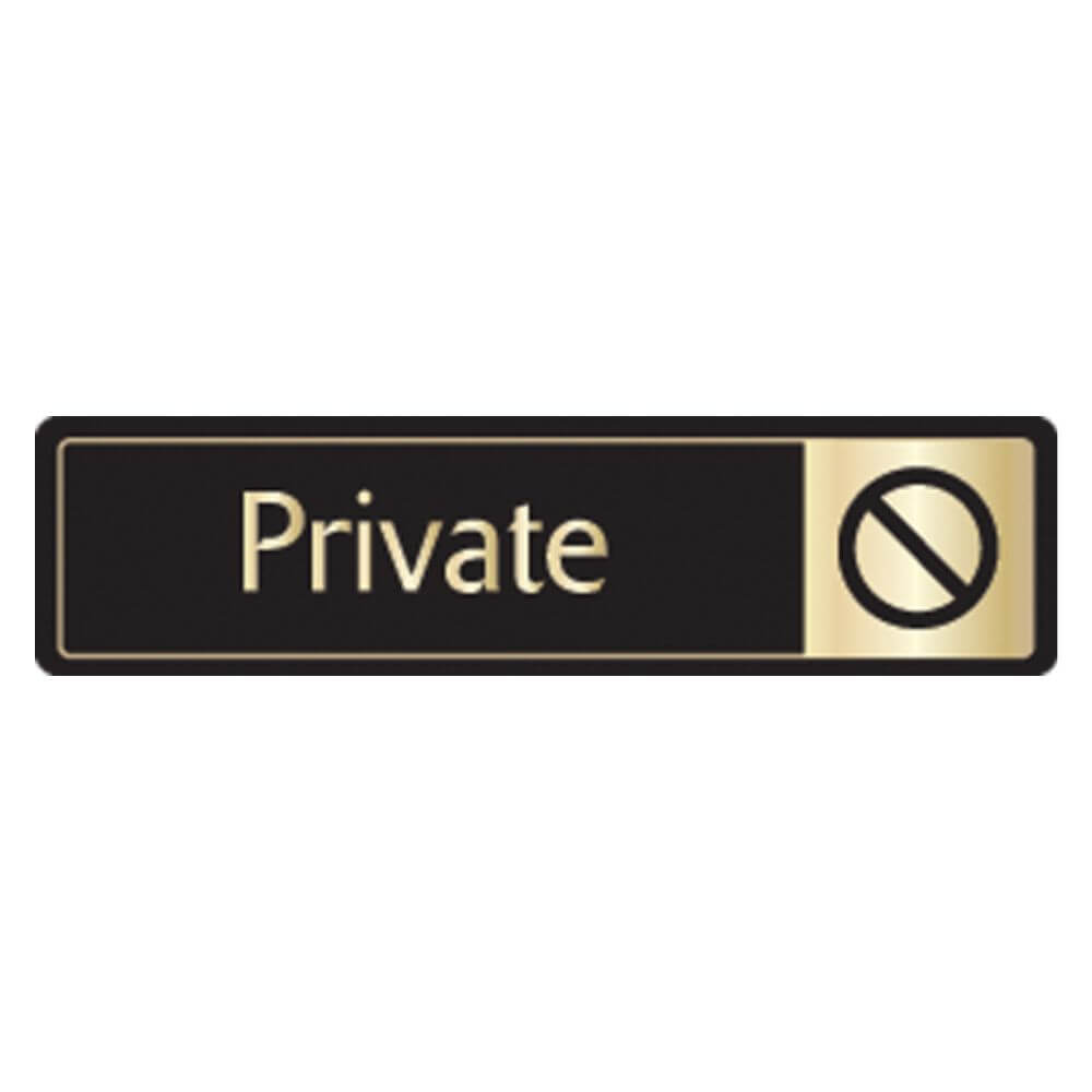 Black & Gold Aluminium Private Signs - Braccio.co.uk