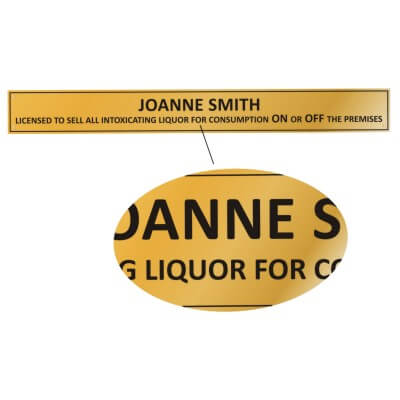 Brass Licensee Name Plates for Pubs, Bars, Hotels & Restaurants ...