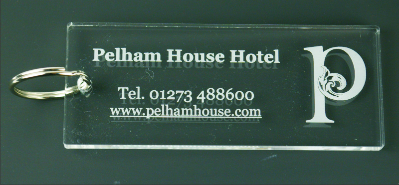 Chunky Crystal Clear Acrylic Key Fobs - Braccio.co.uk