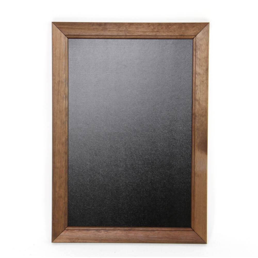 A2 Dark Oak Wooden Framed Blackboard - Braccio.co.uk
