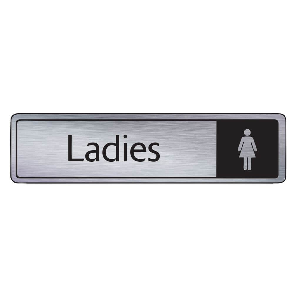 Brushed Silver Ladies Signs - Braccio.co.uk