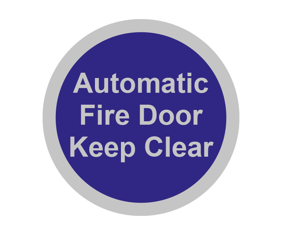 Fire Door Disc Signs - Automatic Fire Door Keep Clear - Braccio.co.uk