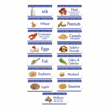 Allergy Buffet Signs - Braccio.co.uk