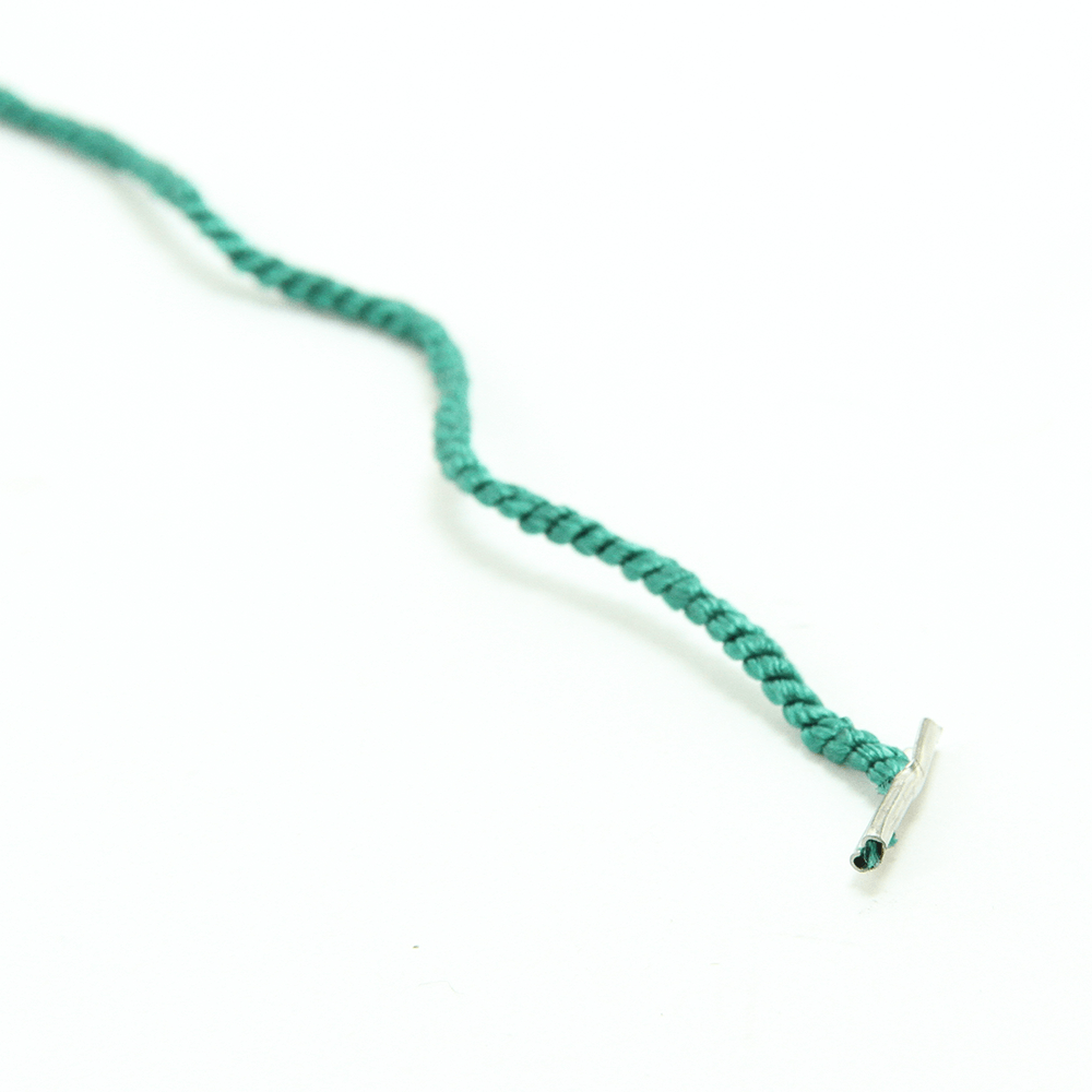 Green Corded Tag Fixings for Clear Pockets - Braccio.co.uk