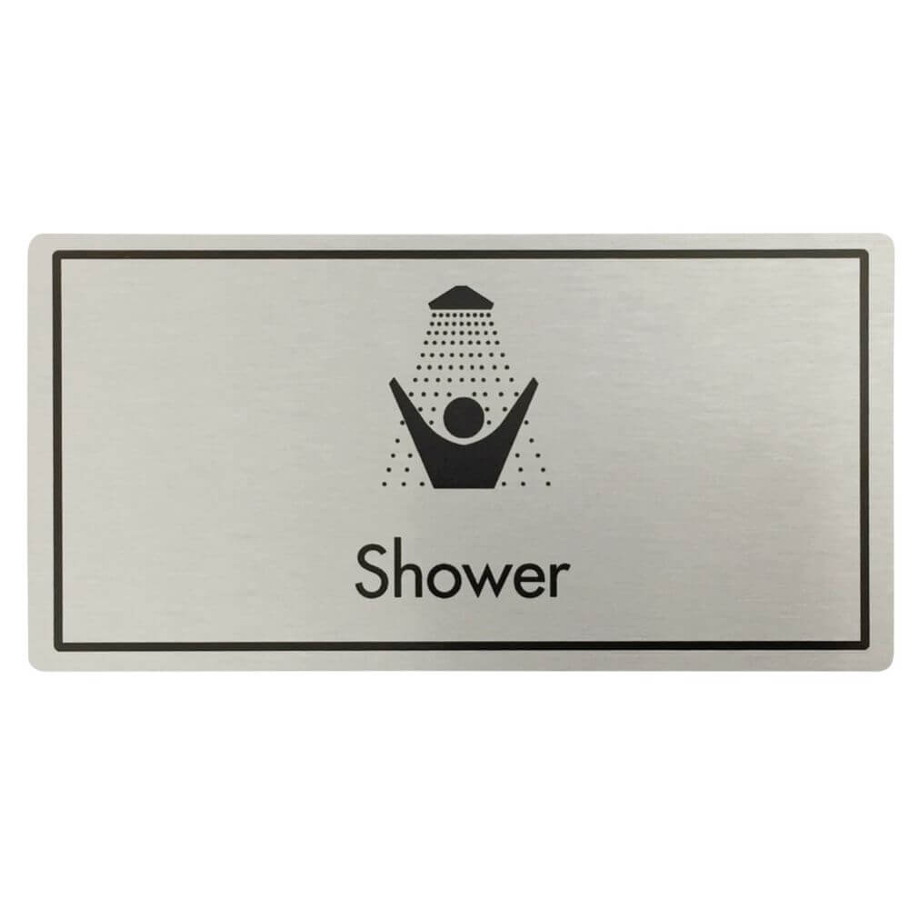 Shower Information Door Sign - Braccio.co.uk