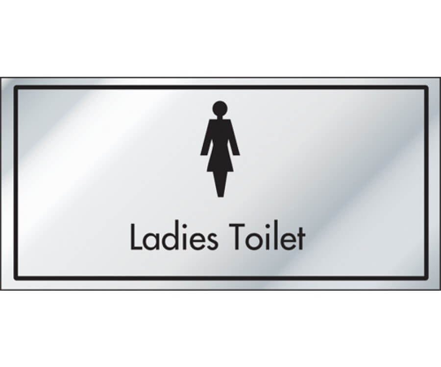 Ladies Toilet Information Door Sign - Braccio.co.uk
