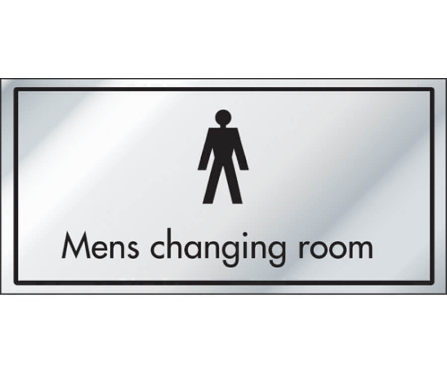 Mens Changing Room Information Door Sign - Braccio.co.uk