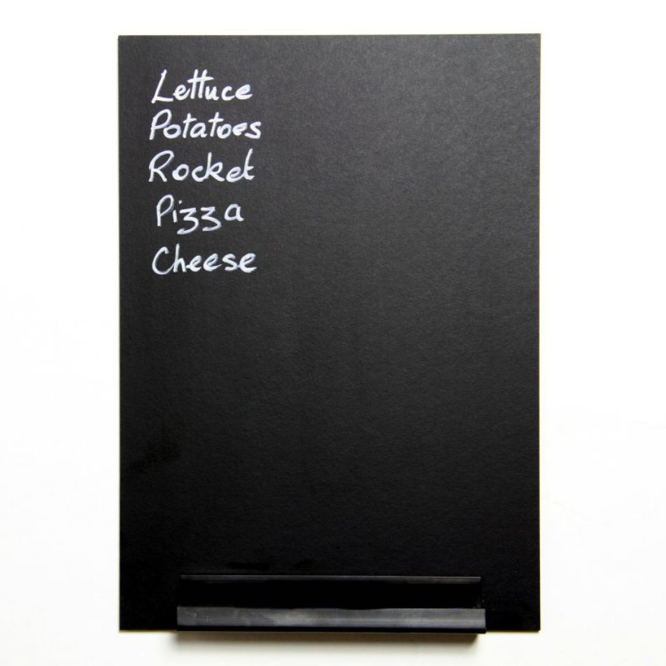 A4 Fridge Chalkboard with Magnetic Fixings and Shelf - Braccio.co.uk