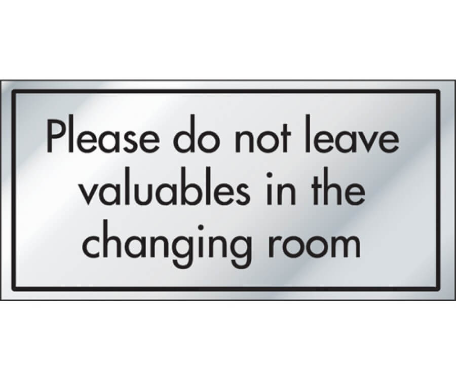 Please Do Not Leave Valuables in the Changing Room Information Door ...