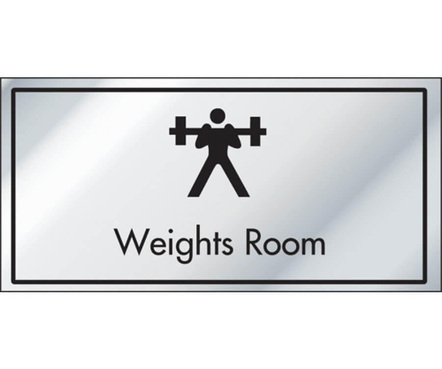 Weights Room Information Door Sign - Braccio.co.uk