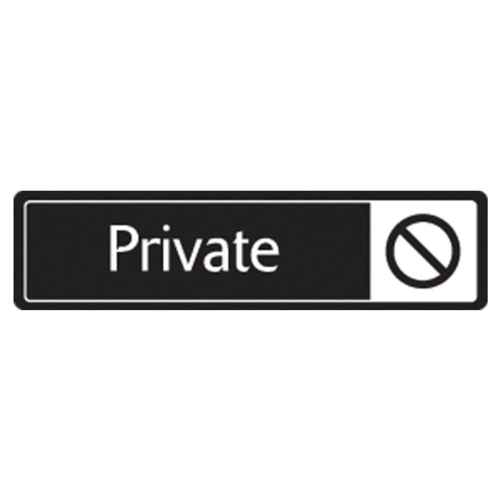White on Black Aluminium Private Signs - Braccio.co.uk